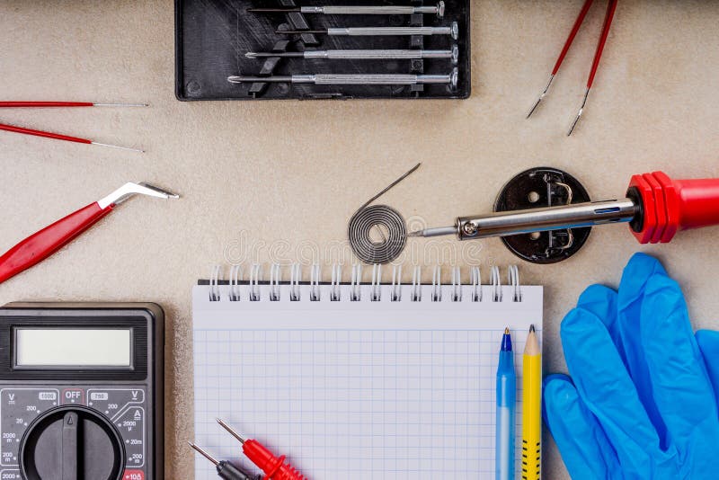 Multimeter, Soldering Tool and Hand Tools for Electronics Assembly ...