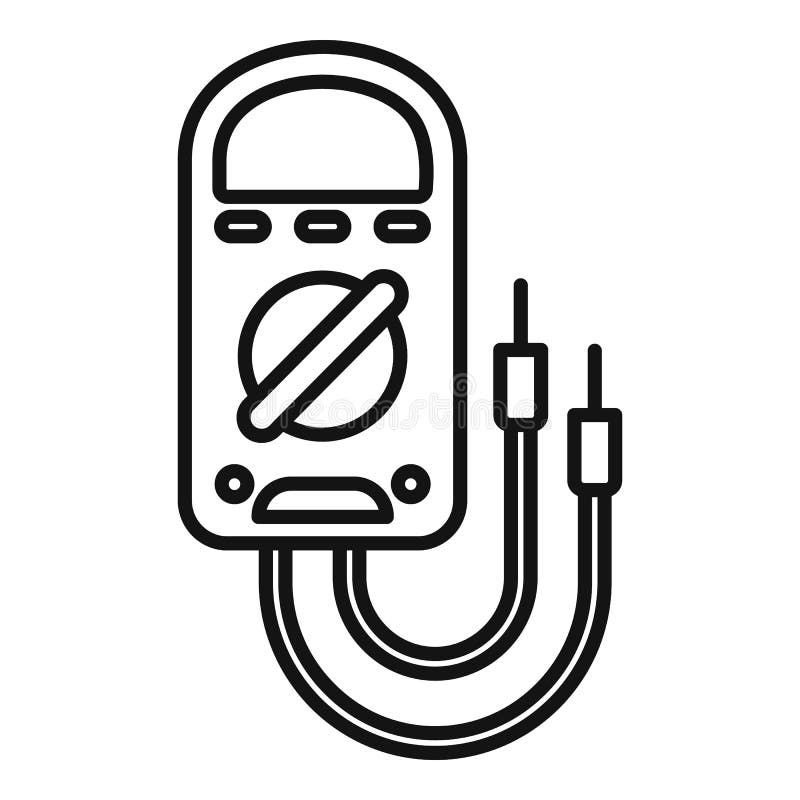 Digital Multimeter Line Icon. Electricity Tester Vector Illustration ... Digital Multimeter Line Icon. Electricity Tester Vector Illustration ...