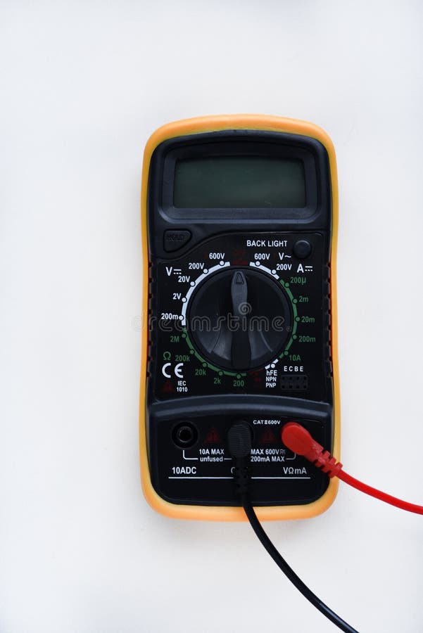 Multimeter on a White Background. Voltage and Current Meter Stock Image ...