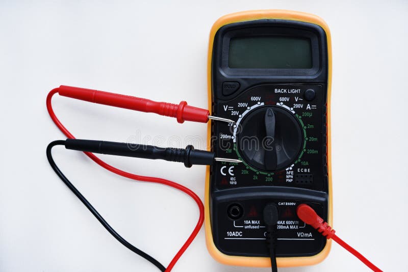 Multimeter on a White Background. Voltage and Current Meter Stock Image ...