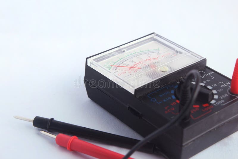 Close Up Multimeter Isolated on White Background. Stock Image - Image ...