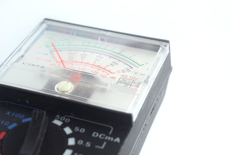 Close Up Multimeter Isolated on White Background. Stock Image - Image ...