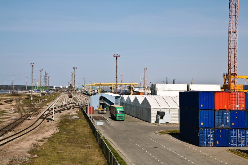 Multimodal Transport at Port Stock Photo - Image of commerce, delivery ...