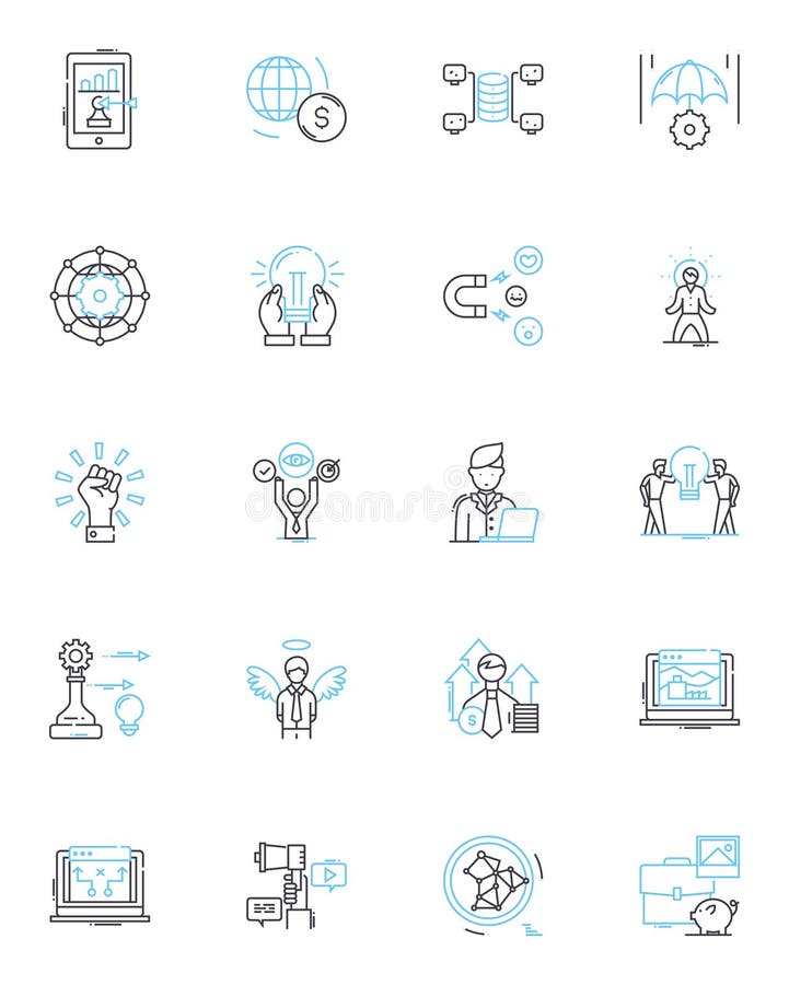 Multinational Affairs Linear Icons Set. Globalization, Diplomacy ...