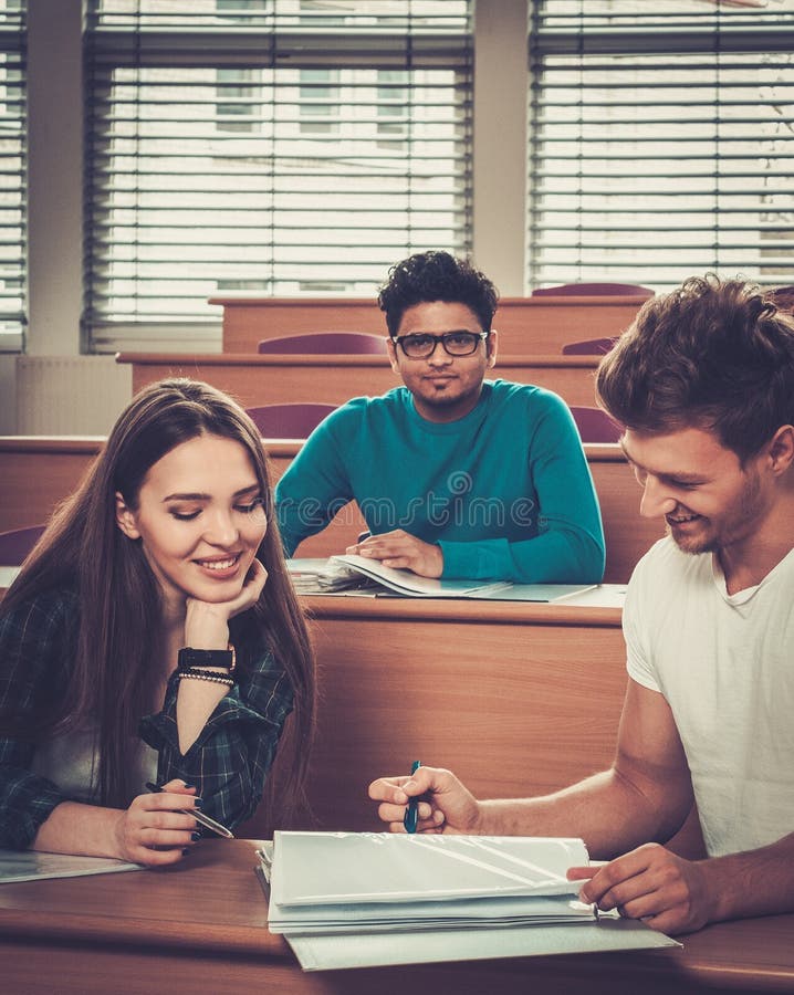 Multinational Group of Cheerful Students Taking an Active Part in a ...