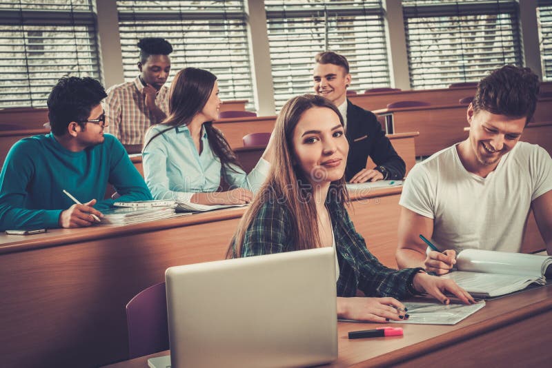 Multinational Group of Cheerful Students Taking an Active Part in a ...