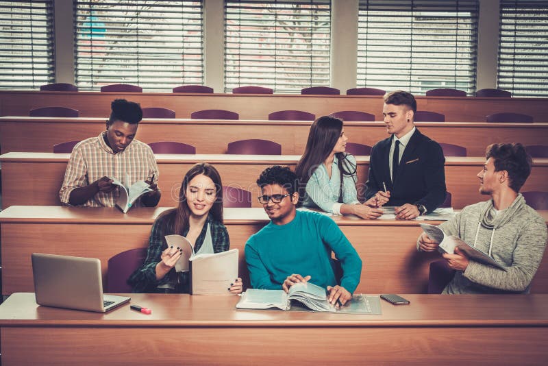 Multinational Group of Cheerful Students Taking an Active Part in a ...