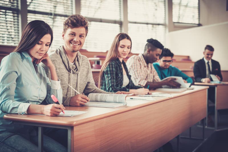 Multinational Group of Cheerful Students Taking an Active Part in a ...