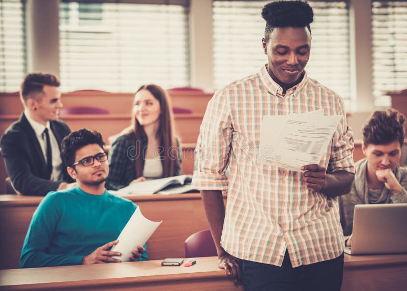 Multinational Group of Cheerful Students Taking an Active Part in a ...