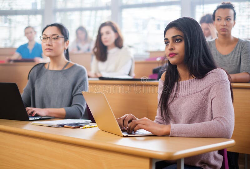 Multinational Group of Students in an Auditorium Stock Photo - Image of ...