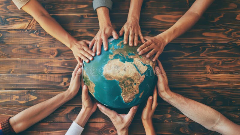 Multinational Team Working Together on a Global Stock Illustration ...