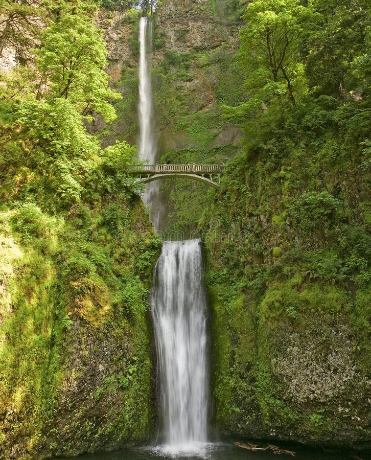 Waterfall - Multnomah Falls in Oregon Stock Image - Image of nature ...