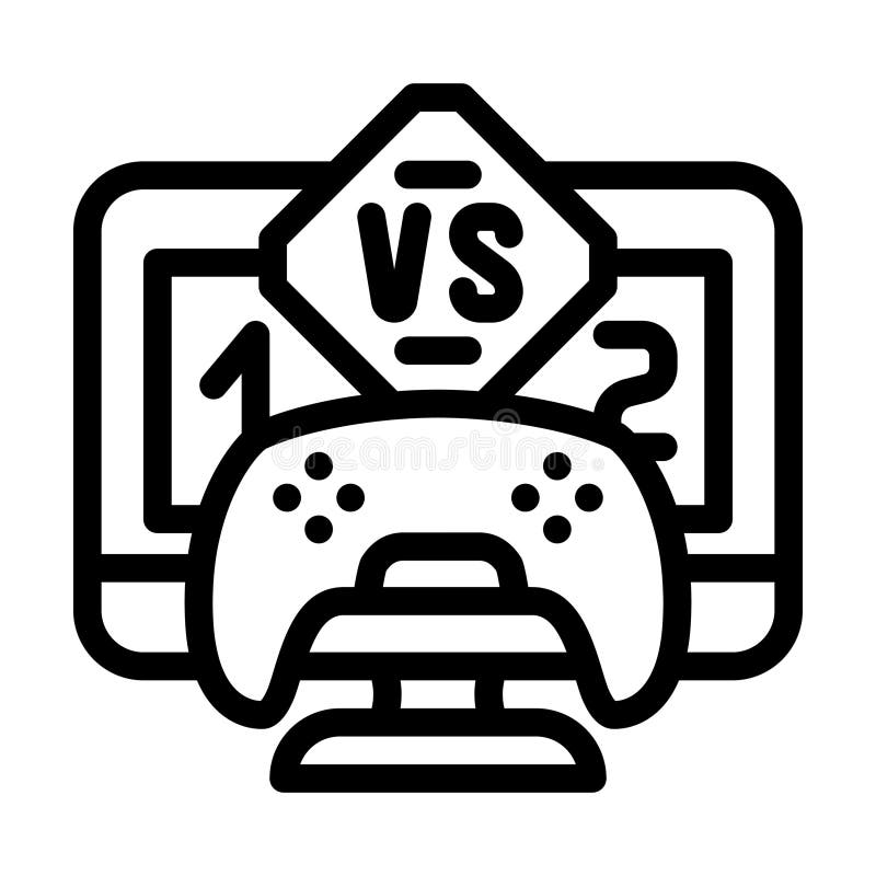 Multiplayer Games Game Development Line Icon Vector Illustration Stock ...