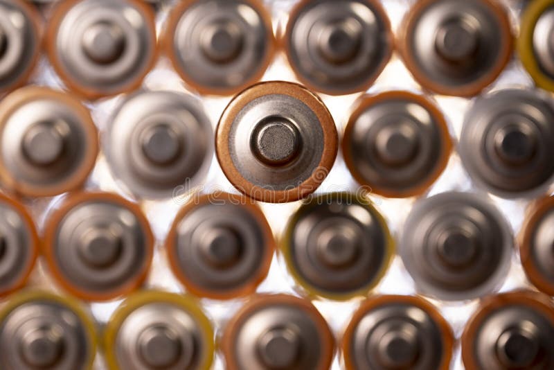 Multiple AA batteries stock image. Image of electric - 177138001