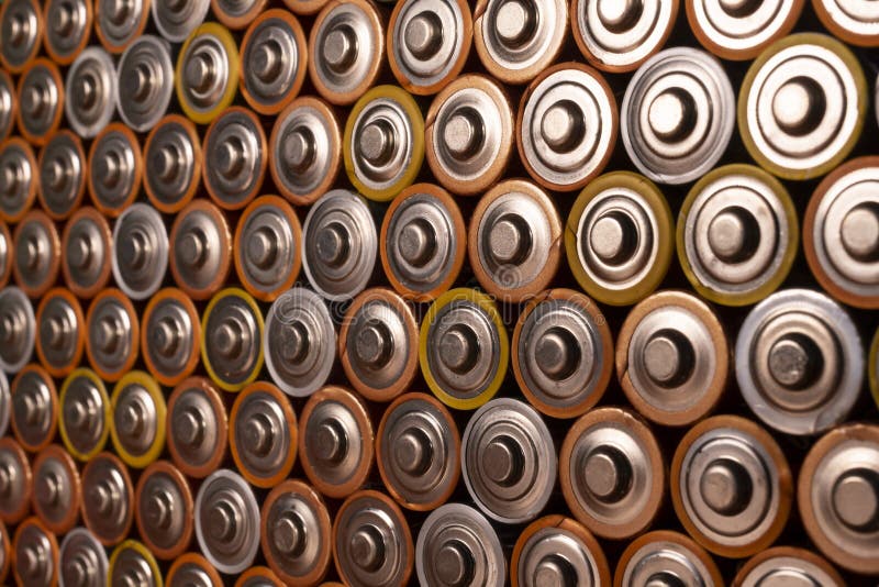 Multiple AA batteries stock photo. Image of load, ecology - 156376180