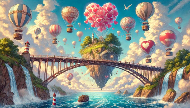 Multiple Air Baloon Flying Across the River Stock Image - Image of ...