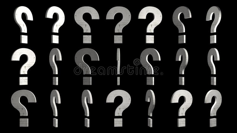 Multiple Animated Question Mark Rotating Stock Footage - Video of query ...