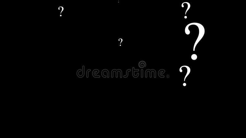 Multiple Animated Question Mark Rotating Stock Footage - Video of black ...