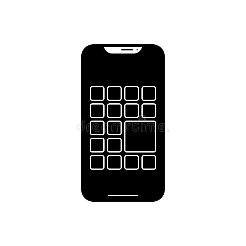 Black Solid Icon for Multiple Apps, Smartphone and Application Stock ...