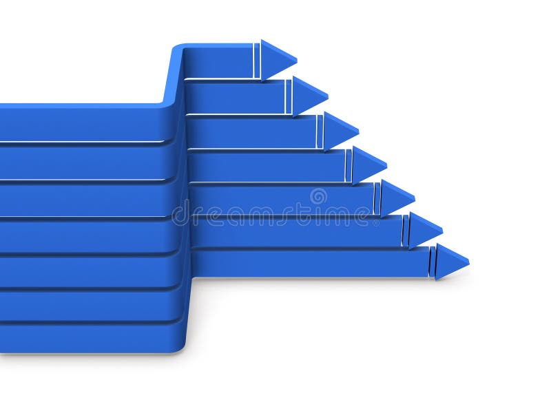 Multiple Arrows that Continue To Move Forward To the Right after Twists ...
