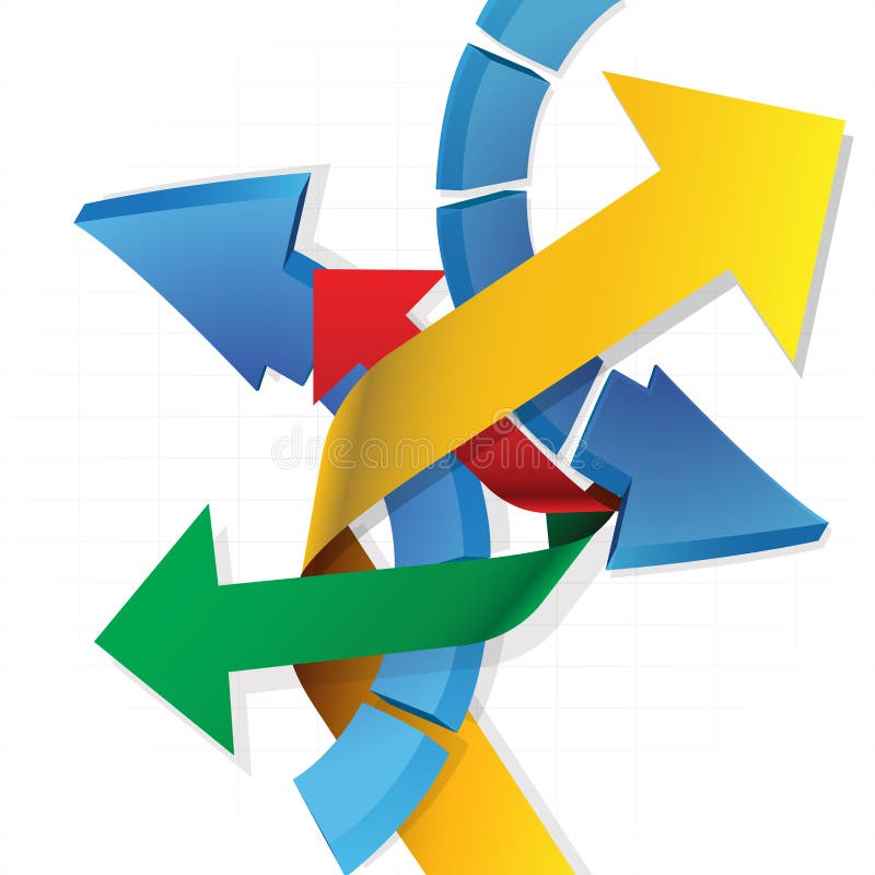 Multiple Arrows in the Graph Stock Vector - Illustration of print ...