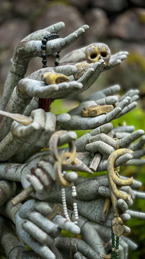 Multiple Artistic Hands of 1000 Arms Kannon with Objects Stock Photo ...