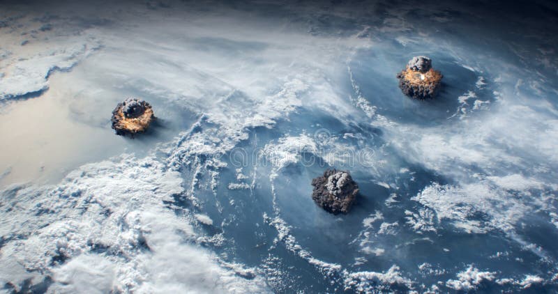 Multiple Atomic Explosions on Earth Stock Photo - Image of detonation ...