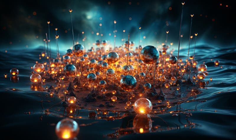 Floating Balls on Water stock image. Image of playful - 346633551