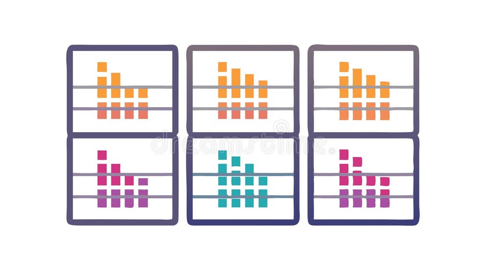 Multiple Bar Charts, Comparative Data and Statistical Analysis Vector, Vector Design Generative ...