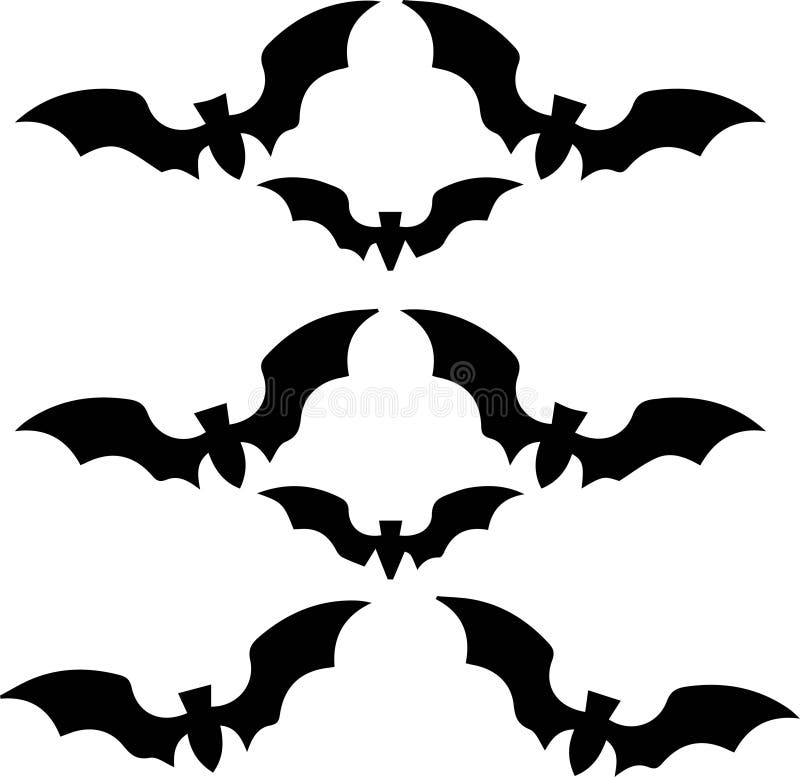 Multiple Bats Design Made in a Black and Stock Illustration ...