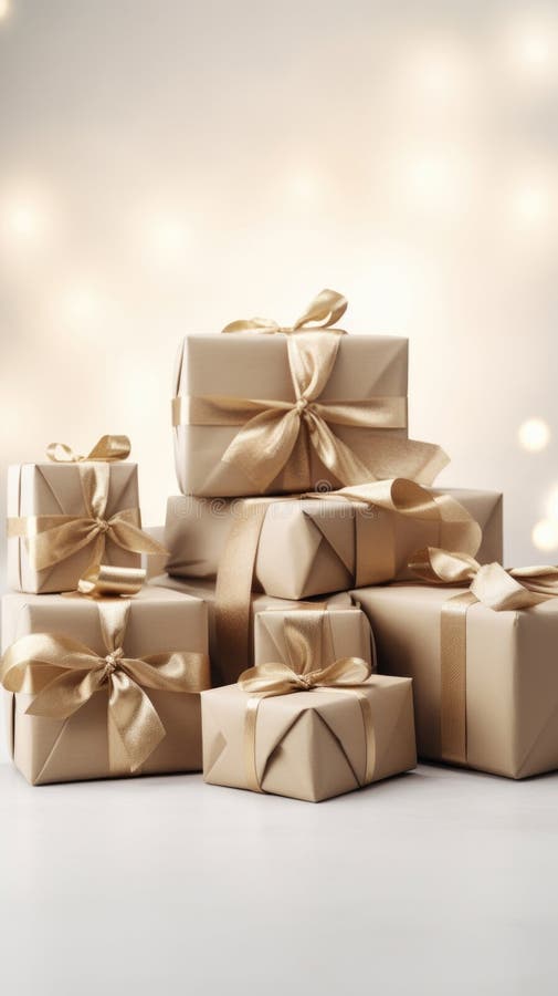 Multiple Beige Presents in Japandi, Wabi Sabi Style Minimalist ...