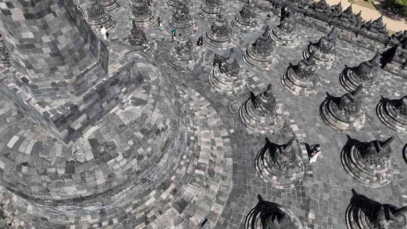 Multiple Bells with Buddha Inside. Borobudur Temple in Yogyakarta, Java ...