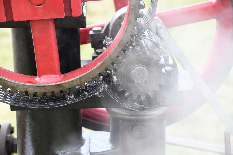 Multiple Big Cogwheels of Steam Engine Stock Image - Image of engine ...