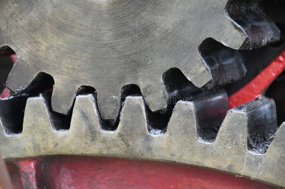 Multiple Big Cogwheels of Steam Engine Stock Image - Image of vehicle ...