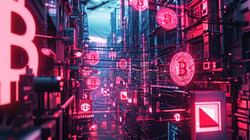 Multiple Bitcoins Float in the Air, Creating a Unique and Ephemeral ...