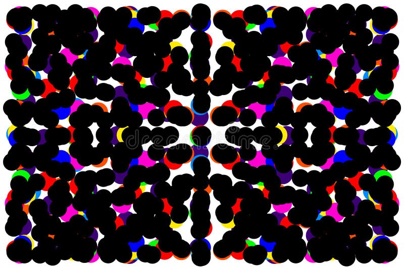 Multiple Black Dots on Colored Dots, Intricate Polka Dot Pattern for ...