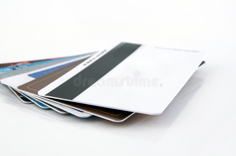 Multiple Blank Credit Cards Stock Photo - Image of group, electronics ...