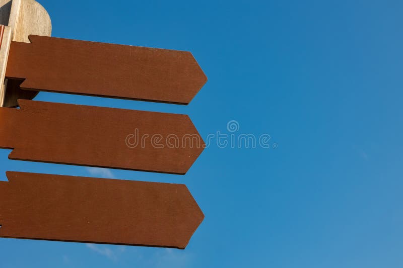 Multiple Blank Directional Signs with Copy Space for Text Stock Image ...
