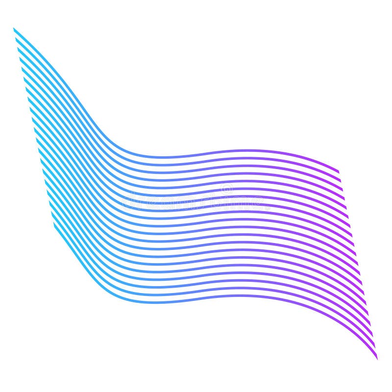 Multiple Blue Purple Gradient Waves Brochure Element Design Stock ...