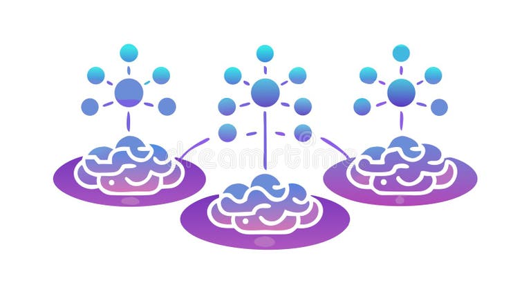 Multiple Brains Connected, Collective Intelligence, Vector Design ...