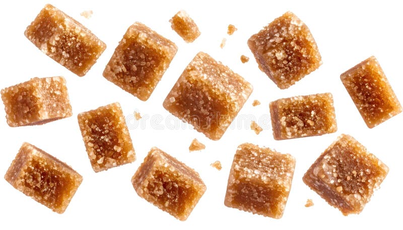 Multiple Brown Sugar Cubes Falling Transparent Background Stock Photos ...