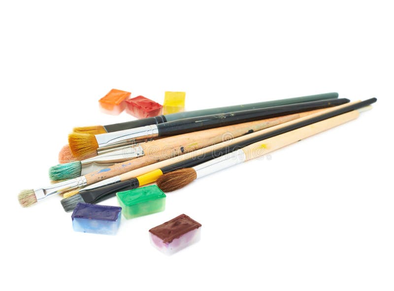 Multiple Brushes Next To a Paint Cases Stock Image - Image of colorful ...