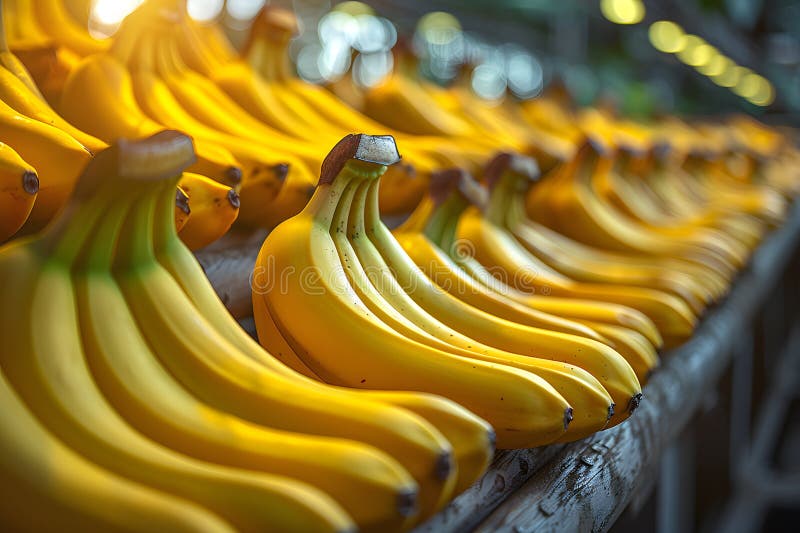 Rows of Bananas on Display Generative AI Stock Illustration ... Rows of Bananas on Display Generative AI Stock Illustration ...