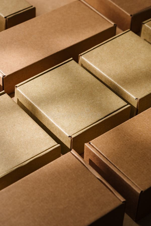 Multiple Cardboard Boxes Arranged on a Surface for Packaging and ...