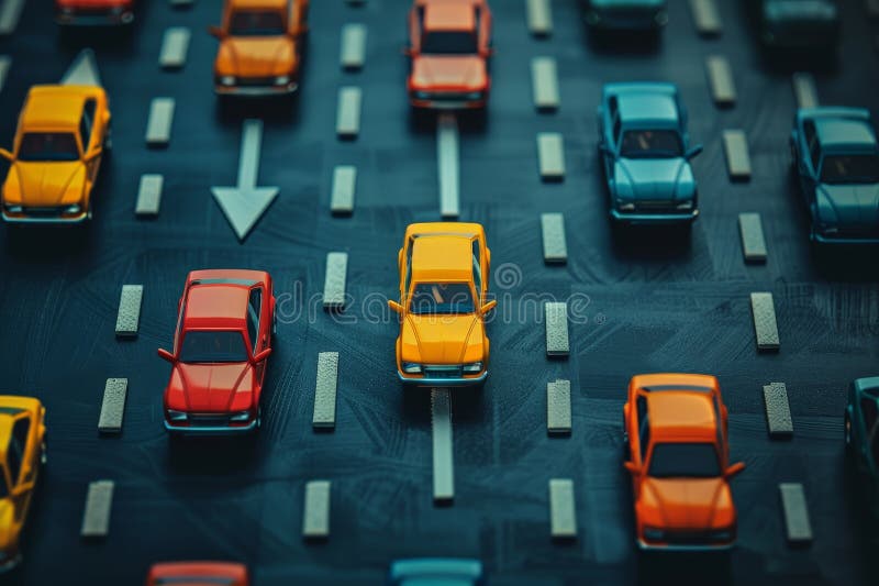 Multiple Cars Racing on Track Map in the Same Direction for Thrilling ...