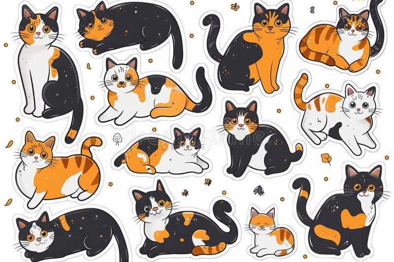 Multiple Cats Sitting on Top of Each Other, Feline Friends in a Stack ...