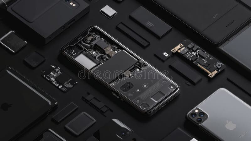 Group of Cell Phones on Table Stock Photo - Image of chatting, calls ...