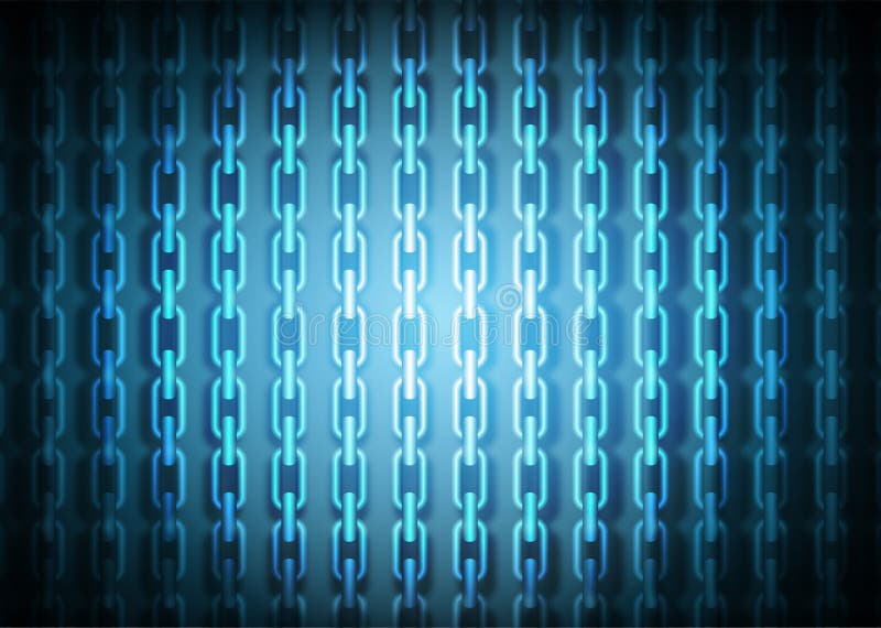 Chains with a Hi-tech Pattern Stock Illustration - Illustration of ...