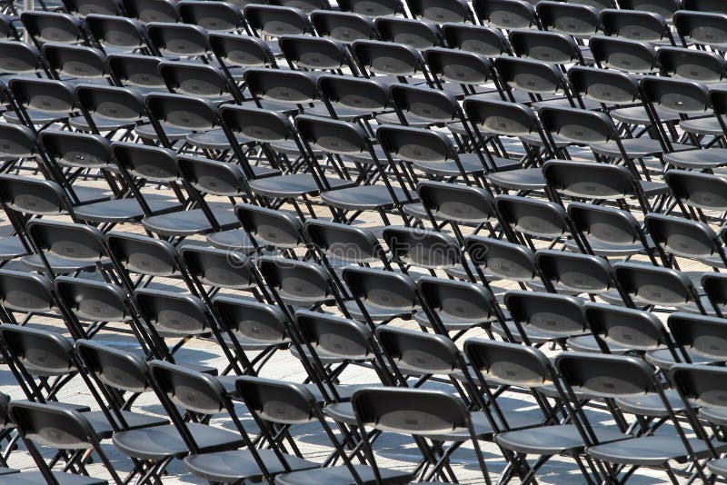 Multiple Chairs Outdoor, Many Black Chair Backs Stock Photo - Image of ...