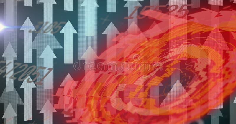 Multiple Changing Numbers Against Round Scanner and Multiple Arrows ... Multiple Changing Numbers Against Round Scanner and Multiple Arrows ...